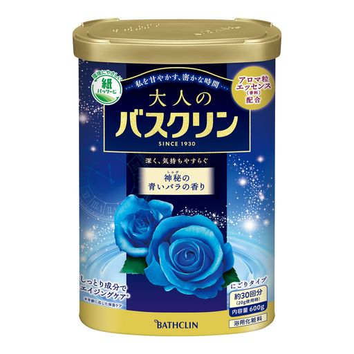 原産国:日本 内容量:600g スキンタイプ:全肌質対応 香り:神秘の青いバラの香り エレガントなローズの香りで、深い安らぎ感を