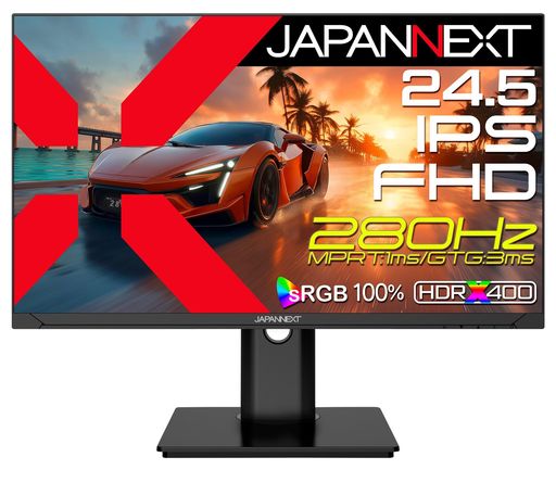 ゲーム 24.5インチのIPSパネルを搭載し、280Hzの高速リフレッシュレートに対応したフルHD(1920x1080)解像度のゲーミングモニターです。280Hzの高速リフレッシュレートと1ms(MPRT)の応答速度により、高精細で滑らかな...