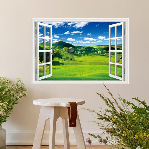 ステッカーサイズ:パッケージ内の商品は40*60*1pcs、お部屋の雰囲気を一気に変えられます デザイン性:3D窓枠デザインで、まるで本物の窓から美しい自然風景を眺めているような臨場感のある壁装飾 素材品質:高品質ウォールシール、粘着性pv...