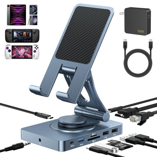 【100W アダプターが必要なのはなぜですか?】THE DOCK の他のポートは電力を分配するため、オリジナルの45W アダプターを使用すると、ホストの電力が低下します。そのため、すべてのポートを使用し、元の充電速度を保証したい場合は、より...