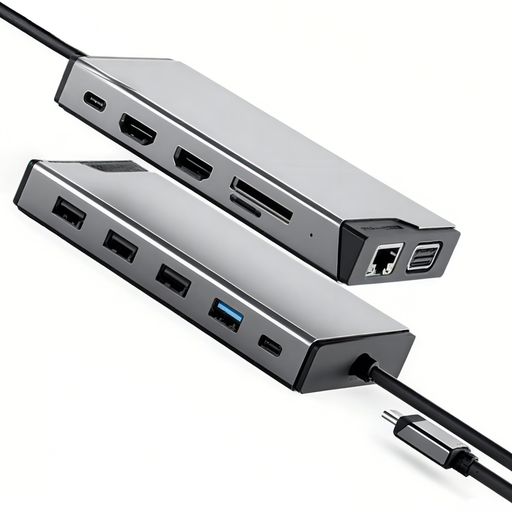 12-in-1拡張機能:HDMIx2+VGA+USB3.0x1+USB2.0x3+ギガビットLAN+SD/TFカードリーダー+100WPD充電(前面/背面)+LEDインジケーター。 トリプルディスプレイ&amp;4K:最大3台のモニターを同...