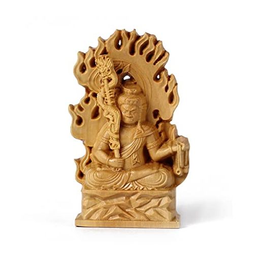 インドア 製品材質:ツゲ黄楊柘植/寸法:高さ7cmx幅3.7cmx奥行き1.6cm/重量:20g 不動明王は大日如来の使者として、正法では導くことのできない悪人を威をもって仏法に導く存在で、顔は忿怒の相を表していますが、単なる怒りの相ではな...