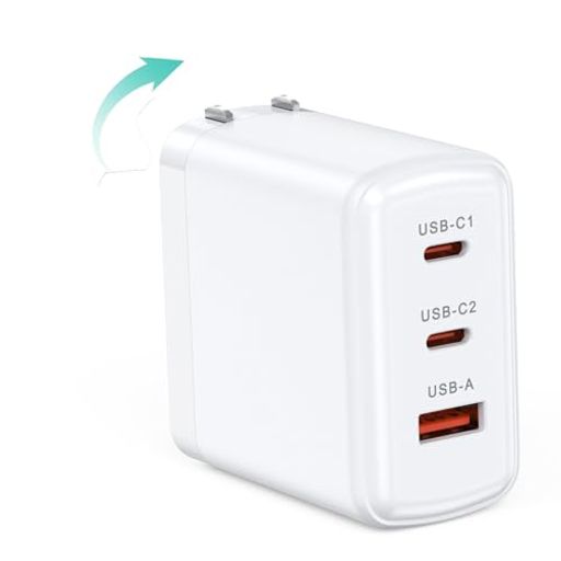 星(塗り潰し)【3ポート同時対応】:アイフォン用充電器は2usb-cポート、1usb-aポートの充電器で、内蔵のスマートICチップにより、MacBook、iPhone、タブレットの3台同時に最適な電流を提供することで、効率的かつ安全な急速充...