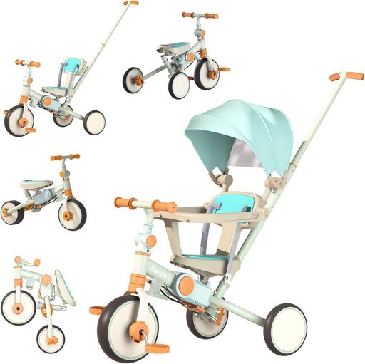 【7IN1多機能三輪車】適応年齢:1~6歳,本体素材:炭素鋼とEVA/重量:6.3kg/梱包サイズ:69x17x39cm耐荷重:25kg .※個体差やモニター環境により、色やサイズが若干異なる場合がございます。予めご了承の上ご注文くださいま...