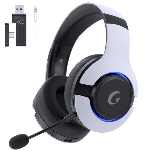 ゲーミング 4-in-1ワイヤレスゲーミングヘッドセット:GtheosCaptain370ps5ヘッドホンは、4つの接続モードを備えています。12.4GHzUSBワイヤレス接続:PS4/PS5、ノートPC、デスクトップPC、Mac、スマート...