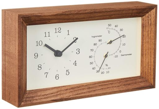 サイズ:幅200x高さ110x奥行46mm 本体重量:390g 材質:ホワイトアッシュ、ガラス 生産国:日本 付属品:壁掛け用木ネジ、単3電池1本 使用ムーブメント:ステップムーブメント