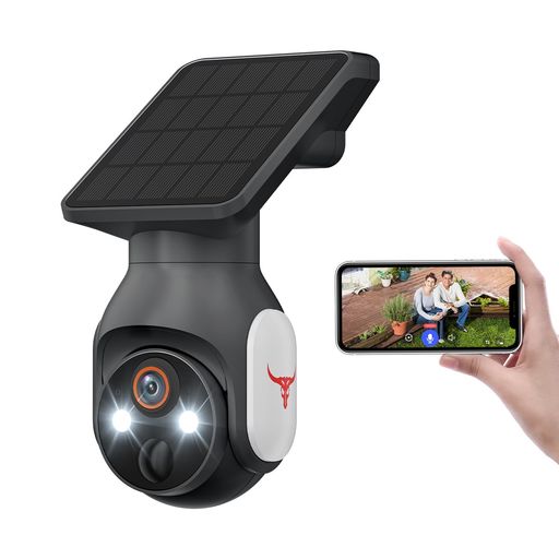 監視 ✅【ソーラーパネル一体型・高効率太陽光充電】この屋外用防犯カメラは、効率的な単結晶ソーラーパネルを搭載し、太陽光を最大限に活用する設計です。最適な角度で太陽光を集め、エネルギー損失を最小限に抑え、効率的な充電が可能です。電源配線不要で...