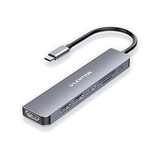 【7in1USBCハブ】USB3.0x1最大5.0Gbps(理論値)/USB2.0x2最大480Mbps(理論値)/MicroSD&amp;SDカードスロット/HDMI最大4K(30Hz)/PowerDelivery最大100w(理論値) ...