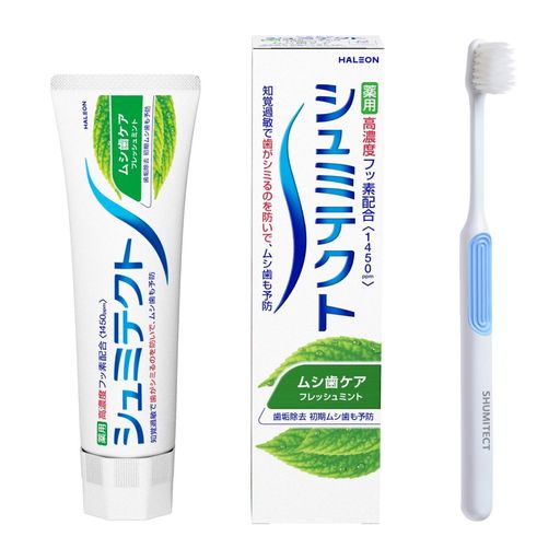 知覚過敏症状ケア 爽やかなフレッシュミント味の知覚過敏症状ケア歯磨き粉 知覚過敏で歯がシミるのを防ぎ、ムシ歯も予防。フッ素(フッ化ナトリウム)が歯質を強化し、ムシ歯の発生・進行を予防します 高濃度フッ素配合(1450ppm)。6歳未満の方は...