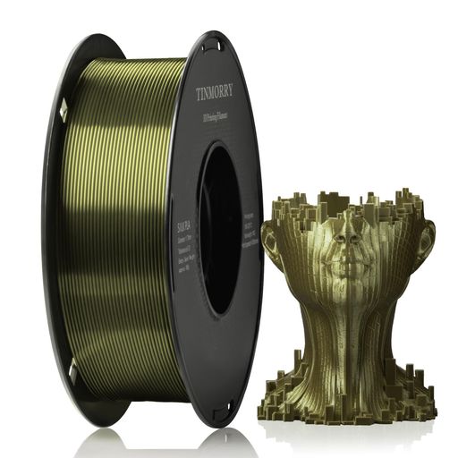 【独特なシルクの光沢】TINMORRYSilkPLA3Dプリントフィラメントでプリントされたモデルは、シルクのような光沢と質感、滑らかで繊細な表面を持ち、モデルの美しさと上品さを大幅に向上させ、装飾品や芸術作品などのプリントに非常に適してい...
