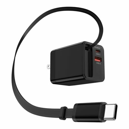 星(塗り潰し)【iPhoneを急速充電】PD充電器はPower Delivery 3.0規格に対応し、A口が最大18W、Cポートが最大35Wの出力で、iPhoneやAndroidスマートフォンへ急速充電対応、iPhone 17へ約30分で6...
