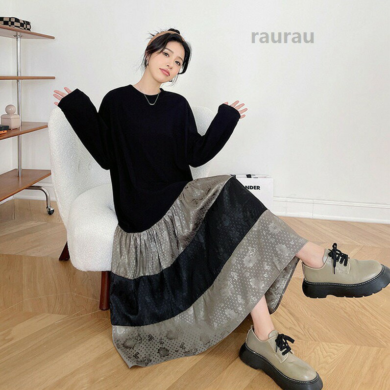 商品情報 商品名 ワンピース レディース ワンピ ロング丈 ミディ丈素材 綿45%　ポリエステル55%カラー ブラックサイズ 各サイズの寸法については画像のサイズ表にご参照ください。生産国 中国注意 ※機械による生産過程により、生地を織る際...