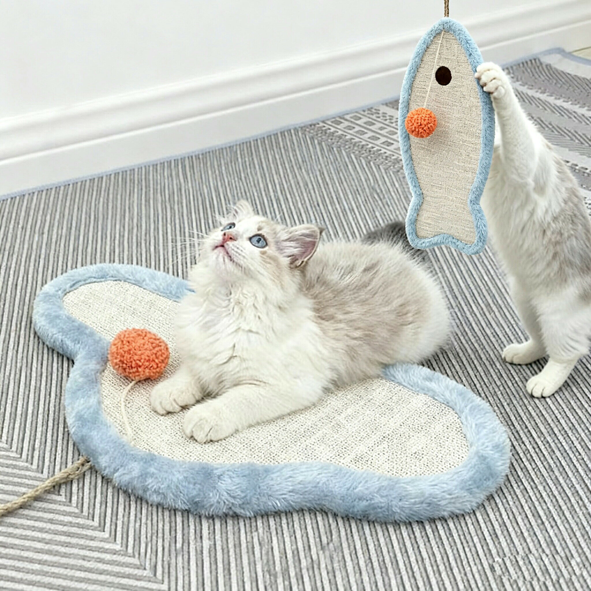 セット内容 ✽.*꙳ 爪とぎ/粘着フックセット/マタタビパック「記載のない部品等は付属しません」 素材 ✽.*꙳ バーティクルボード/麻/ポリエステル/スチール カラー ✽...