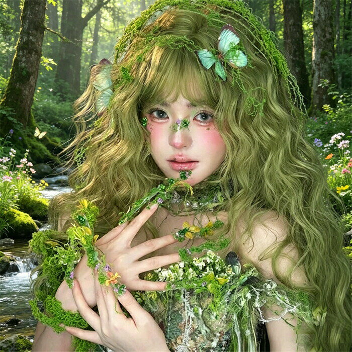 セット内容 ✽.*꙳ ウィッグ/ヘアネット【※こちらの商品は、個人差等ございますので、商品ご到着後、お客様ご自身より手くしやカット等多少の調節が必要な場合もございます。】「記載のないアクセサリー　小物等は付属しま...
