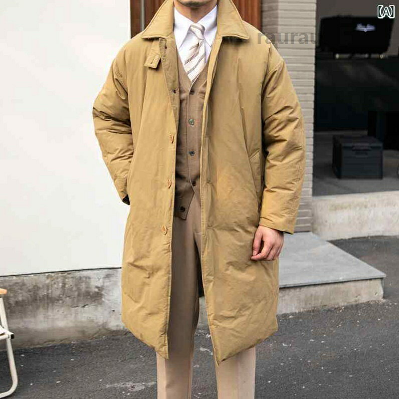 メンズ ファッション 春夏 秋冬 かっこいい オシャレ モテ 男性用 紳士服 服 韓国 イタリア 紳士 冬用 厚手 カジュアル ダウン ジャケット 街 出て レトロ 暖かい ミドル丈 ジャケット 予約販売5-10営業日での発送メーカー希望小...
