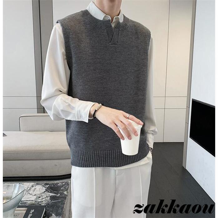 ベスト メンズ ジレ ニット ノースリーブ ニットベスト 秋服 春 綿 カジュアル素材：ポリエステルサイズ：単位cm　M：着丈62cm　バスト96cm　肩幅38cm　L：着丈64cm　バスト100cm　肩幅40cm　XL：着丈66cm　バス...