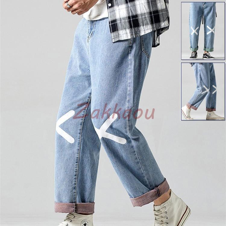 ■ 品名:メンズワイドパンツ■ 素材：デニム■ カラー：全2色■ サイズ：28-36■ 季節：春 夏 秋人気検索キーワード：パンツ メンズ ワイドパンツ メンズ バギー ボトムス チノ ガウチョ ストレッチ チノパン　ワイドパンツ カラーパ...