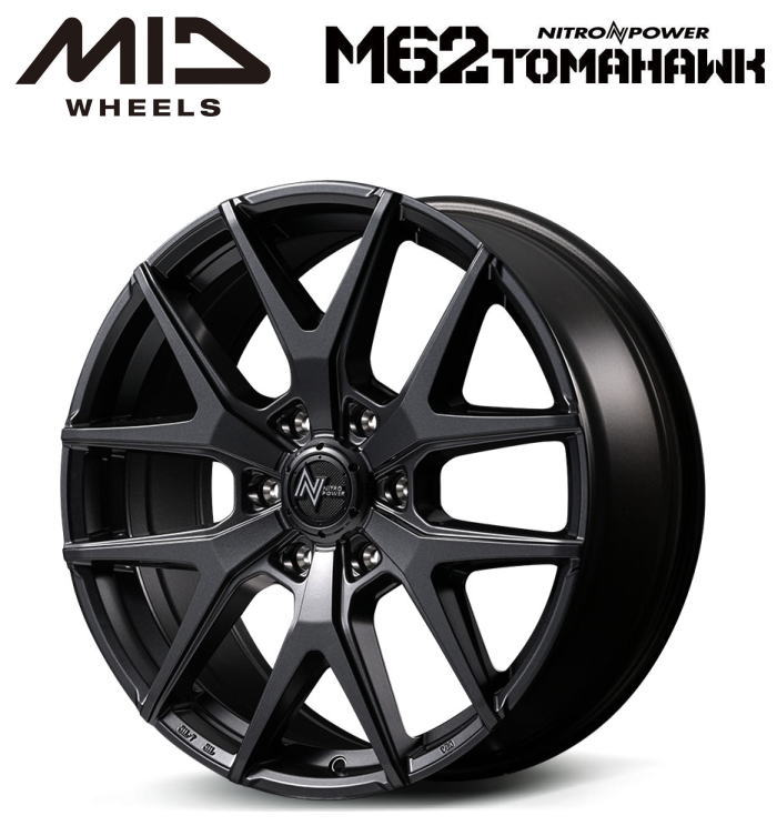 ホイール名 NITROPOWER　M62 TOMAHAWK　M62 トマホーク サイズ 17インチ　6.5J　+48　6/139.7 カラー バレルブラック センターボア径 φ106.1 工法 鋳造1ピースホイール 安全基準 JWL（800...
