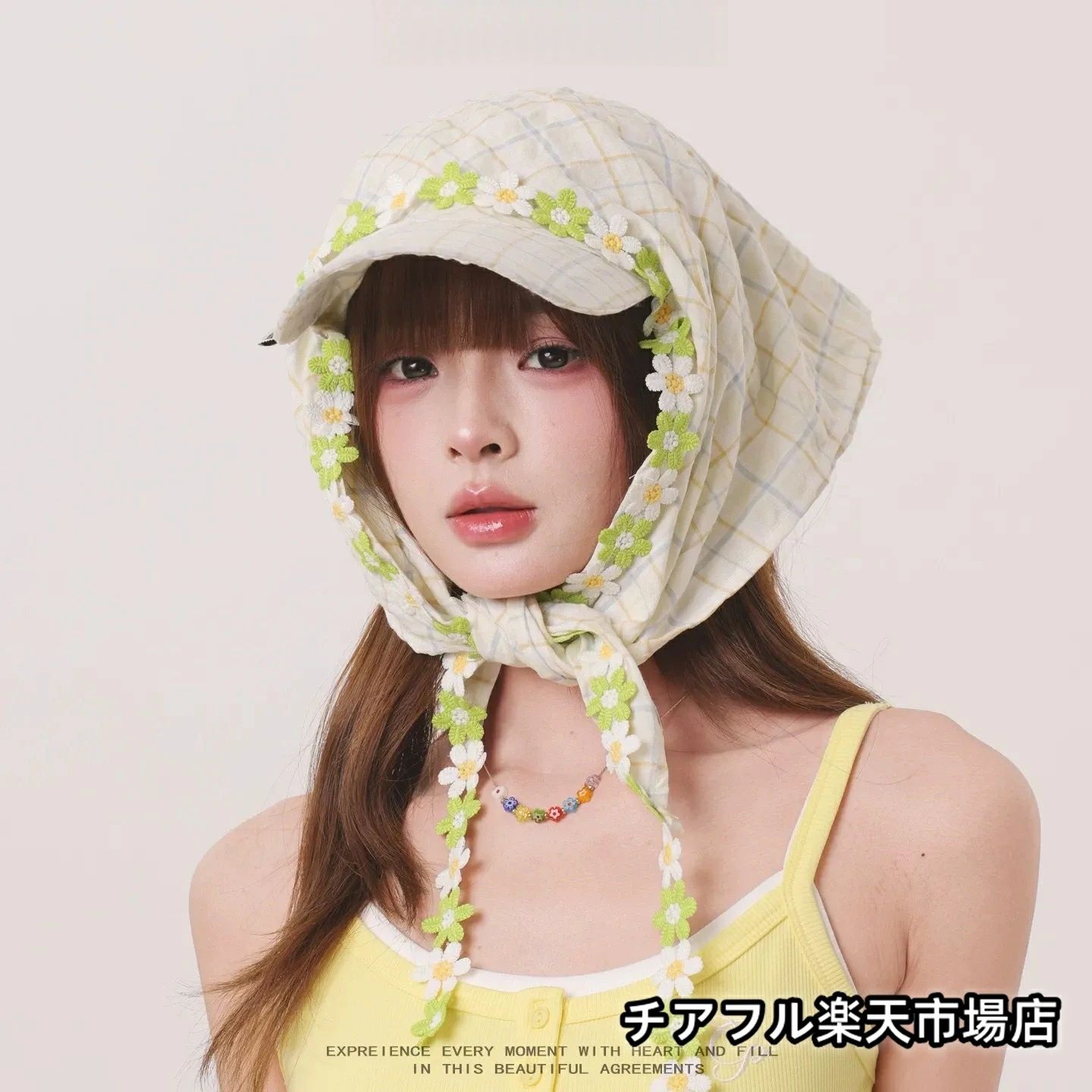 女性 軽量 通気性 チェック 柄 サンハット ヒップ ホップ 包 頭女性 軽量 通気性 チェック 柄 サンハット ヒップ ホップ 包 頭