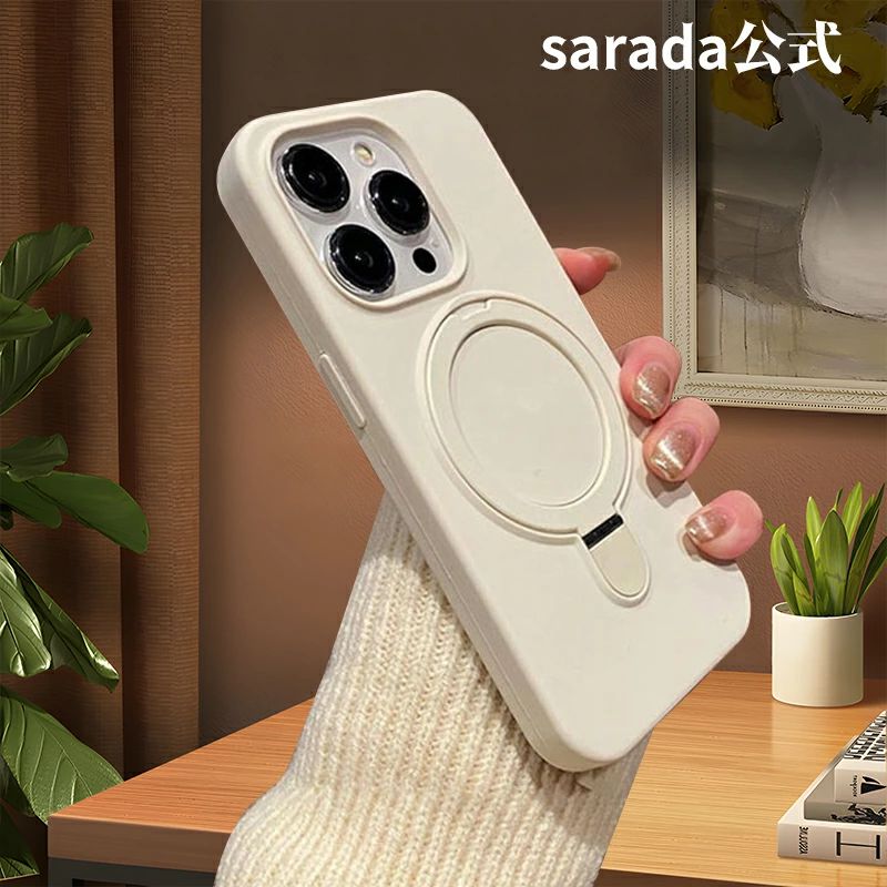 折りたたみ式スタンド iPhone17ケース マホケース MagSafe iPhone17Proケース レディース iPhone16ケース ホルダー ブラック ホワイト ピンク アイフォンケース マグセーフ スマホリング ユニセックス シン...