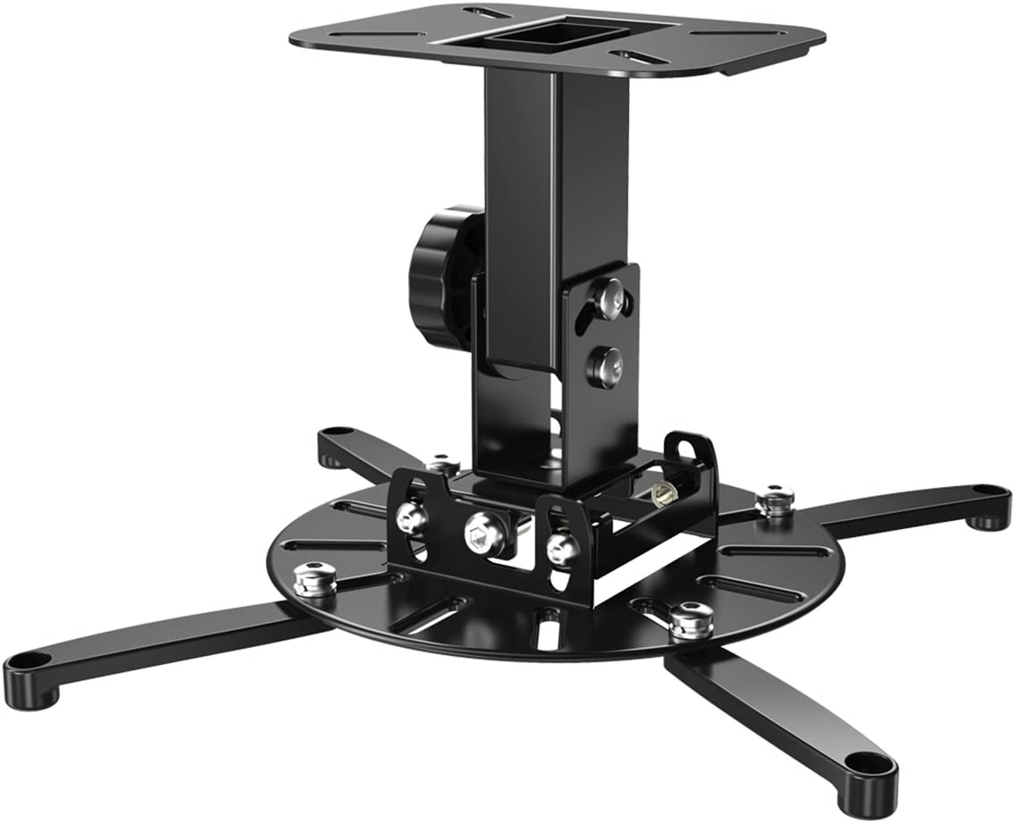 【商品仕様】最大耐荷重15KG。モニター傾き角度：前後左右±30°；回 転: 360°範囲回転調整可能。アームの長さ：140mm(天井からプロジェクター天面まで)。穴から穴への最大の幅：317mm。プロジェクター汎用の取り付け金具であり、全...