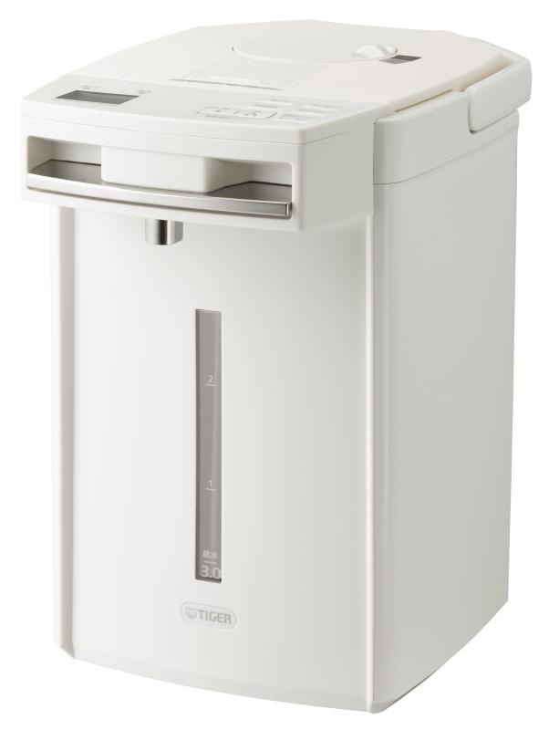 【WEBカラー】タイガー魔法瓶 電気ポット 蒸気レス 日本製 節電VE保温 安全構造 お湯計量機能付き とく子さん ミルク 出産祝い マットホワイト 3.0L PIM-N300 WWWEBのナチュラルなホワイトカラー【本体サイズ】(約)幅2...