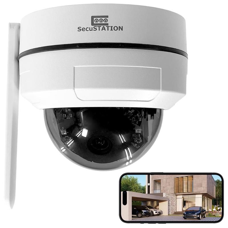SecuSTATION 防犯カメラ 屋外 WiFi パンチルト 500万画素 自動追跡 ドーム型 双方向通話 SDカード128GB対応 クラウド録画 IP65 セキュガードDUFO SC-DE55(A)[ スマホで簡単監視 ] 誰でも簡単に...