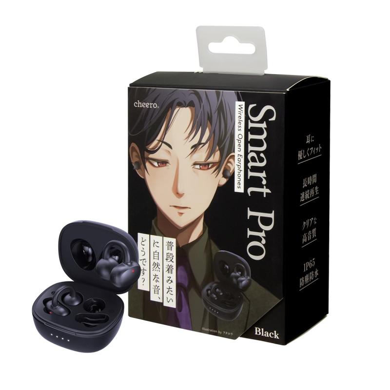 cheero Wireless Open Earphones Smart Pro オープンイヤー フルワイヤレスイヤホン イヤーカフ型 Bluetooth 6.0 自動ペアリング IP65 開放型 ハンズフリー マイク マルチポイント対応 ...