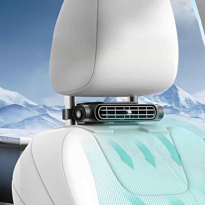 Baiwife 車載扇風機 車後部座席用扇風機 3000mAhバッテリー内蔵 USB充電式 ヘッドレストファン 車用サーキュレーター 車用クーラー 3段階風量調節 熱中症対策 (ブラック)【真夏の車内を快適空間に変える大容量バッテリー搭載】...