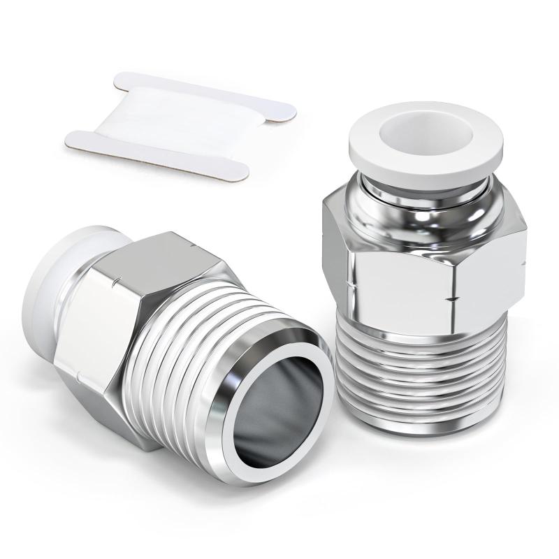 TAILONZ PNEUMATIC ホワイトオスストレー6mmチューブ外径×1/4PTネジプッシュオンフィッティングPC6-02 (2個)【商品名】インライン継手【材質】：銅、プラスチック【カラー 】 ホワイト【サイズ】チューブ外径6mm×...