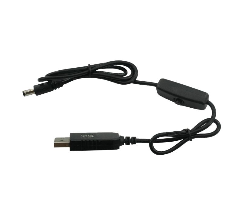 VECASDEN 内蔵スイッチ付きUSB充電ケーブル、DC5.5*2.1 5V～12V昇圧変換電源ケーブル、各種小型機器に対応 1Mこの12V USB電源アダプターケーブルは内蔵スイッチ付きで、簡単にオン/オフ操作が可能。簡単な設定で車載カ...