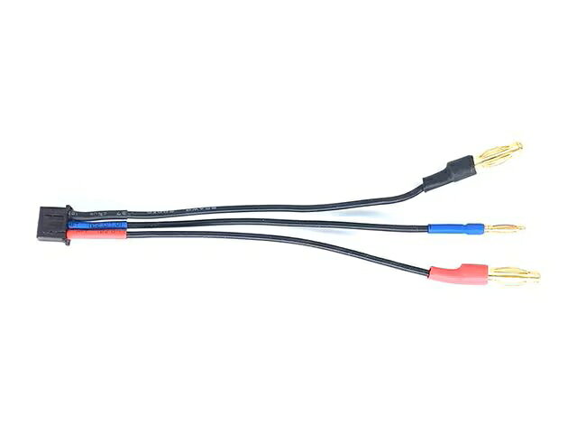 2SバランスコネクターとΦ4mmヨーロピアンコネクターをつなげたバッテリーチェッカー用コネクターです。 Gフォース製Lipoアナライザーなどに使用できます。