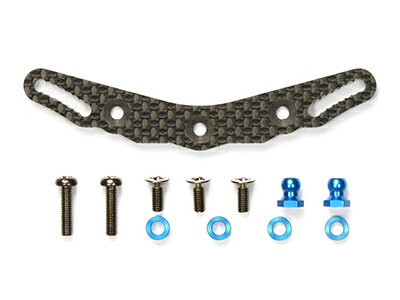 軽量・強固な3.5mm厚カーボン製のダンパーステー。ダンパーを確実に固定するだけでなく、ダンパー取り付け穴を8個設定してよりきめ細かなセッティングに対応します。【適応車種・パーツ】TB-04 PRO、TB-04シャーシ※TRFショートダンパ...