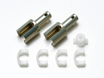 駆動系の軽量化に効果的なアルミ製デフジョイントカップ。ピンプロテクターも付いて、カップとシャフトの摩耗を防ぎます。【適応車種・パーツ】TA06 PRO、TA06、FF-03Rシャーシ