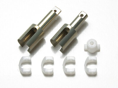 アルミ切削製デフジョイントカップに、高潤滑アルマイトを施しました。駆動系の軽量化に効果的なだけでなく、スムーズな動きも実現。さらに、ピンプロテクターも付いて、カップとシャフトの摩耗を防ぎます。【適応車種・パーツ】TB-04 PRO、TB-0...