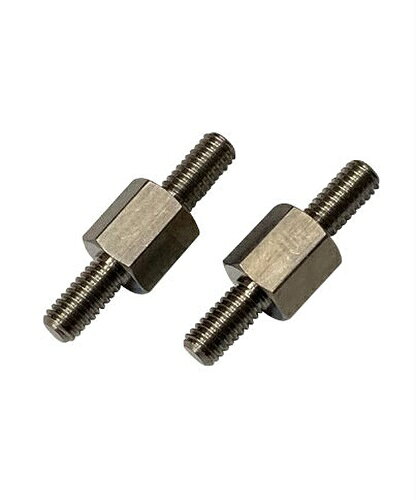 両端がM3オスネジの延長カラーです。 締め付けしやすい六角タイプです。 【2個入】