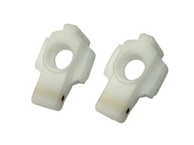 白がもたらす圧倒的な存在感!! 超硬デルリン製のリアハブキャリアです。 真鍮スリーブを圧入し、ハイブリッド構造とすることで、アルミ製に匹敵する、キレのある蹴り感と、高いレスポンスアップを追求しました。 YOKOMO社、TOPLINE等のアク...