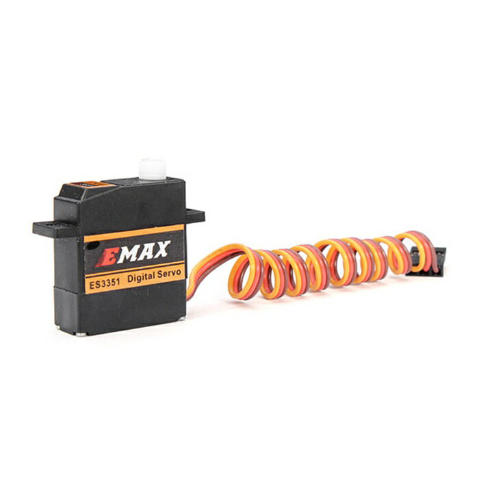 EMAXデジタルウイングサーボ 薄型の為グライダーのエルロン用に最適サーボ サイズ:23mm×9mm×24mm 動作電圧:4.8-6V 重量:10.5g 速度:0.12SEC/0.10SEC　60° トルク:6V　2.2Kg　