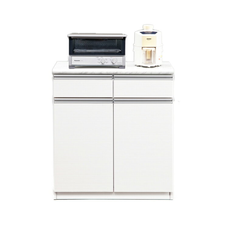 素材：MDF・強化紙商品サイズ：W80×D48×H89重量：40生産国：日本製備考：完成品特徴：カウンタートップは高級感のある大理石柄特徴2：キャスター付きで簡単に移動できます【代引きについて】こちらの商品は、代引きでの出荷は受け付けており...