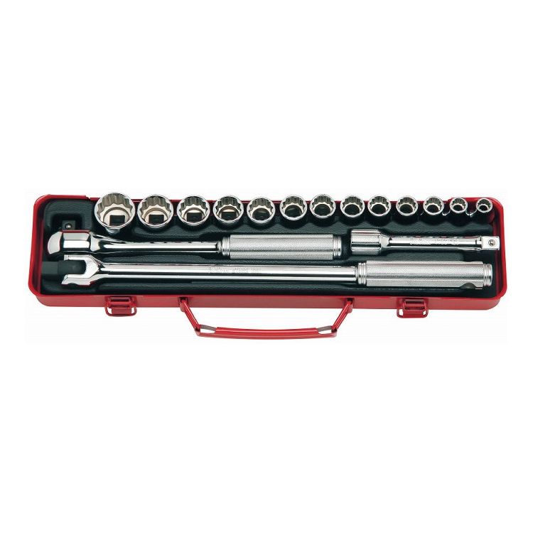 【スペック】●差込角("SQ)：1/2●入組数：17個●メタルケース(mm)：W395×H90×T50●重量(g)：3150【セット内容/付属品】12角ソケット：3/8・7/16・1/2・9/16・19/32・5/8・11/16・3/4・2...