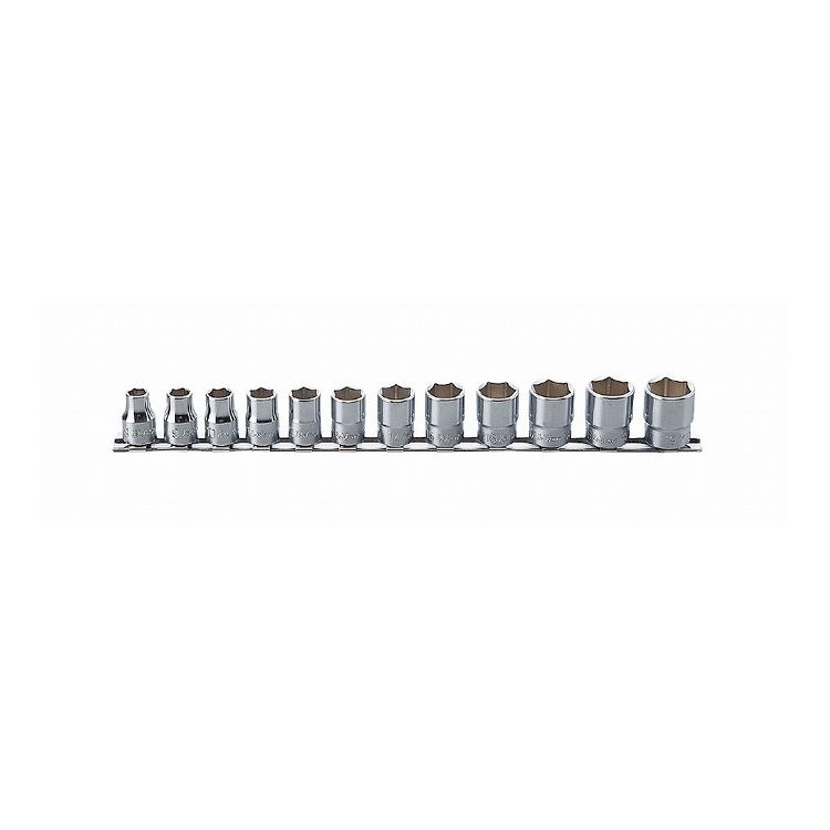 【スペック】●差込角("SQ)：3/8●入組数：12個●レール全長(mm)：300●重量(g)：465【セット内容/付属品】6角ソケット：8・9・10・11・12・13・14・15・16・17・18・19mm【代引きについて】こちらの商品は...