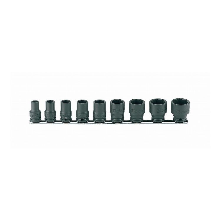 【商品説明】●6角ソケット(薄肉)【スペック】●差込角("SQ)：3/8●入組数：9個●レール全長(mm)：250●重量(g)：505【セット内容/付属品】6角ソケット(薄肉)：8・10・12・13・14・17・19・21・22 (mm)【...