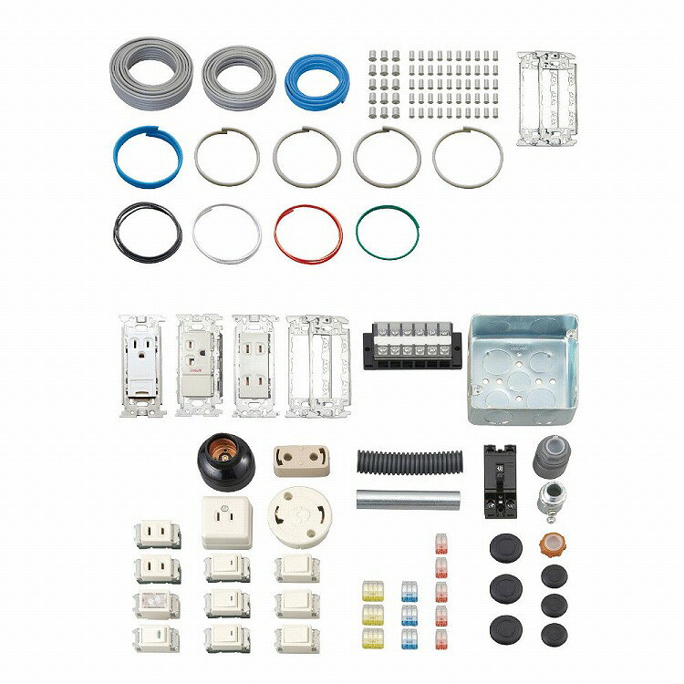 商品説明-スペック●候補問題全13問を1回ずつ練習できる電線・器具が入組みされています。セット内容/付属品線セット×1、器具セット×1、4大特典(技能試験対策DVD/技能試験対策ハンドブック/合格グリップ×5/端子台用シール）【代引きについ...
