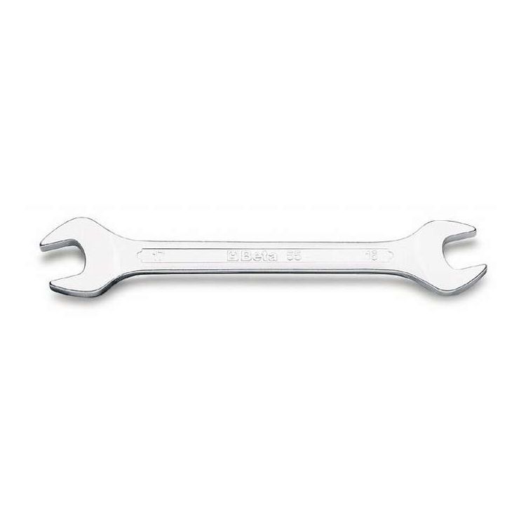 【商品説明】●工具で揃えておくと便利な2サイズのボルト、ナットを開け閉め出来るスパナです。●梨地仕上げで油のついた手でも滑りにくいです。※代表画像です。【スペック】●材質：クロム合金鋼●表面処理：ニッケルクロムメッキ●二面幅寸法(mm)：5...