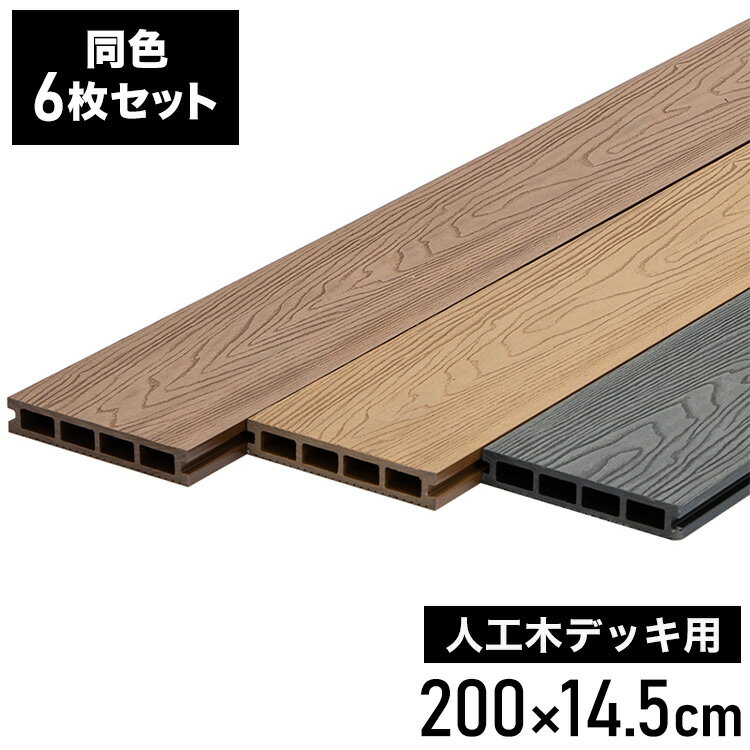 ■商品サイズ幅14.5 x 奥行200 x 高さ2.5cm■素材木粉：約60％ポリエチレン：約30％顔料・添加剤(炭酸カルシウム)：約10％■特徴DIYウッドデッキ用表面板材。■備考当商品は部材カットを含めて、全てお客様組み立て・作業です。...