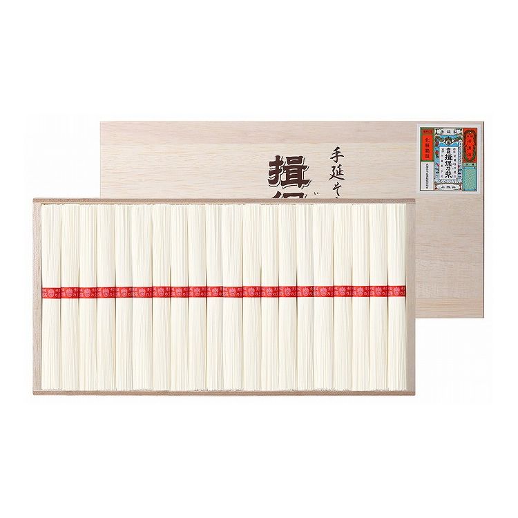 【商品詳細】良質の小麦粉・播磨地方のおいしい水・赤穂の塩を使い、伝統の製法で作り上げた逸品です。揖保乃糸ならではの爽やかな喉ごしと豊かな風味をご堪能ください。保存方法:常温商品区分:食品内容量:上級50g×56束 ※木箱入り原材料(アレルギ...