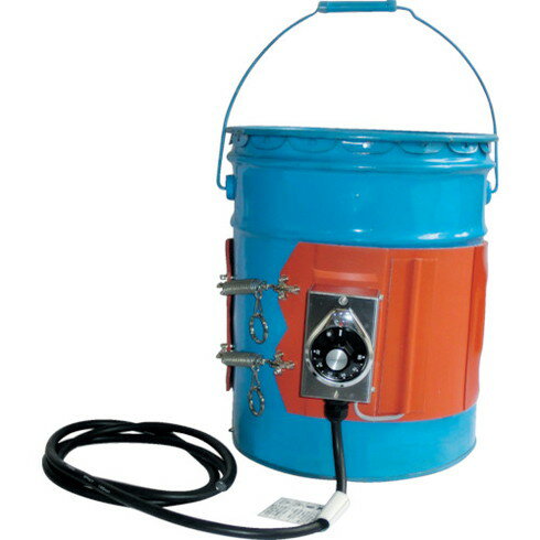 【商品スペック】特長●20L缶ペール缶専用です。●側面から容器を加熱する電気ヒーターです。用途●内容物の粘性低下、固形化に対応して原材料の残存をなくし内容物の取り出しを容易に。仕様●電源(V)：単相200●容量(kW)：0.40●電源コード...