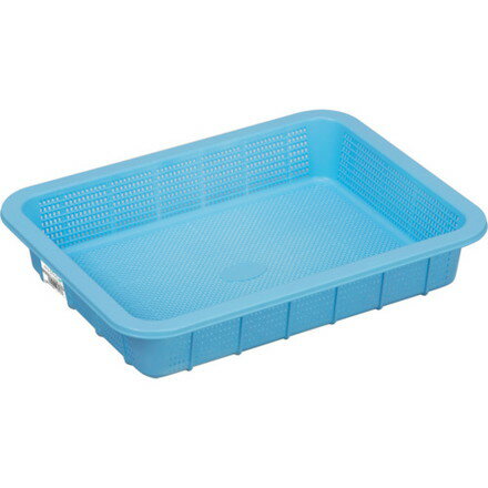 【商品スペック】特長●食器の水切りはもちろん、書類などの整理収納にも使用できます。用途●ザル、カゴ仕様●色：ブルー●外形寸法(mm)幅：390●外形寸法(mm)奥行：295●外形寸法(mm)高さ：70●外形寸法(mm)外径×高さ：2型仕様2...