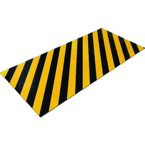 【商品詳細】●危険標示機能および保護クッション効果があります。●カッターで切断できます。●工事現場、工場での危険防止に。●色：黄/黒●幅(mm)：450●長さ(m)：1●厚さ(mm)：5●取付方法：貼付タイプ(はく離紙付)材質／仕上●基材:...