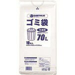 特長●お求めやすい10枚入のゴミ袋です。仕様●厚さ(mm)：0.035●容量(L)：70●色：半透明●規格：70L●厚：0．035mm●手触り：ツルツルタイプ仕様2●ゴミ袋材質／仕上●低密度ポリエチレン原産国（名称）：インドネシア【代引きに...